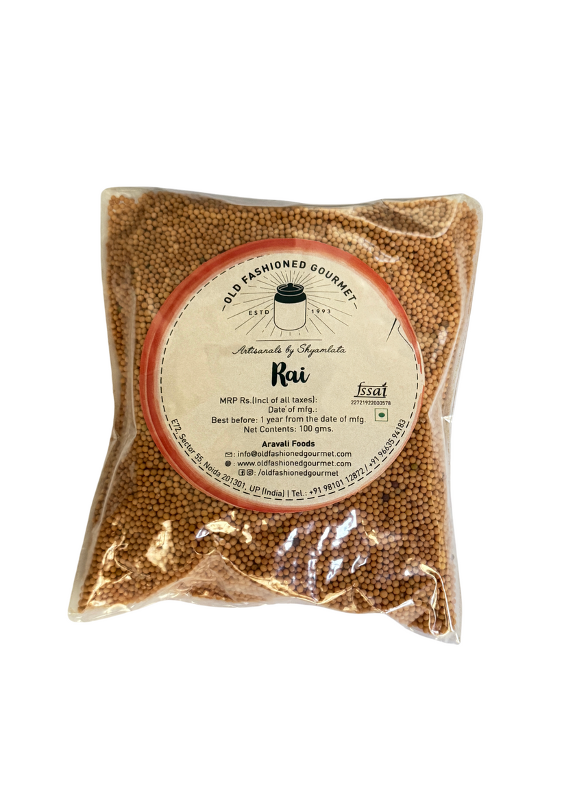 Mustard Seeds, Yellow, Rai, 100 gm – OLD FASHIONED GOURMET